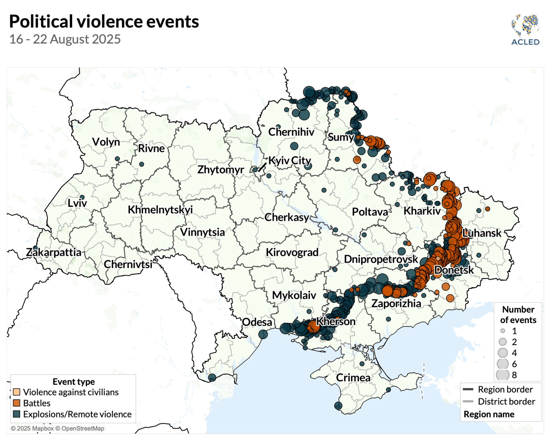 Ukraine war situation update: 16 – 22 August 2025 | ACLED