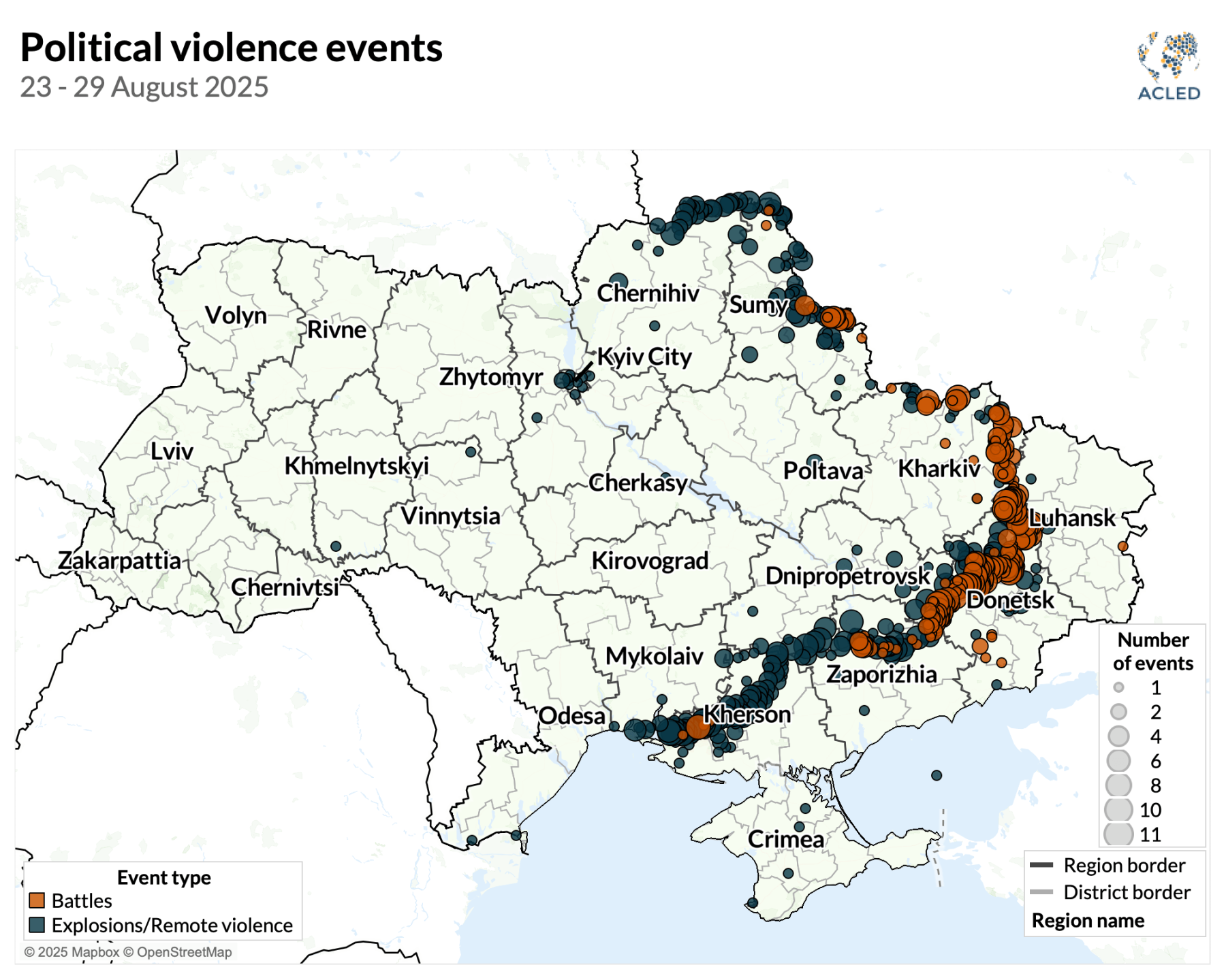 Ukraine war situation update: 23 – 29 August 2025 | ACLED