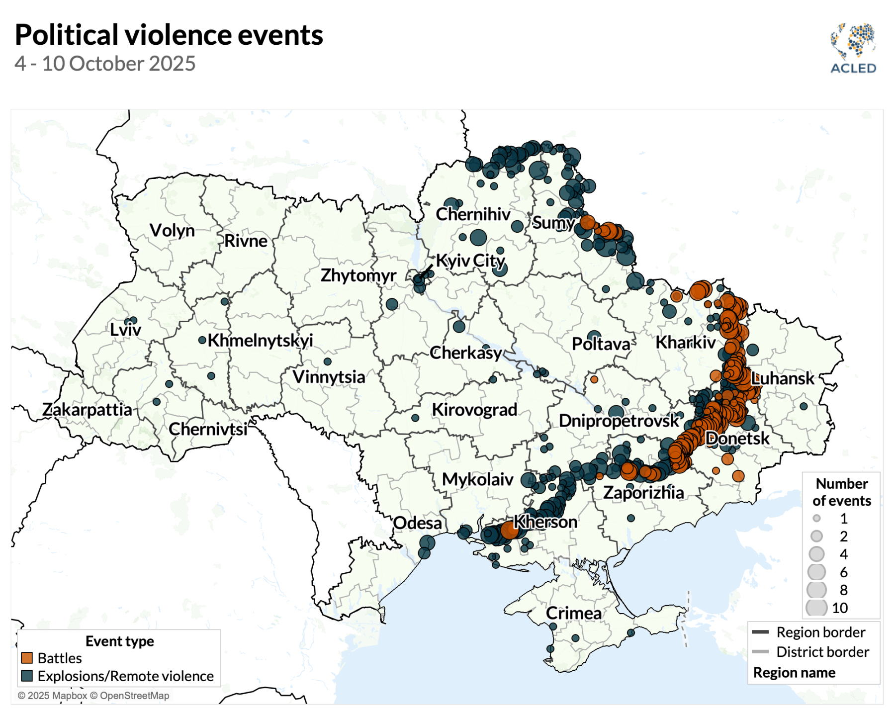 Ukraine war situation update | 4 – 10 October 2025 | ACLED